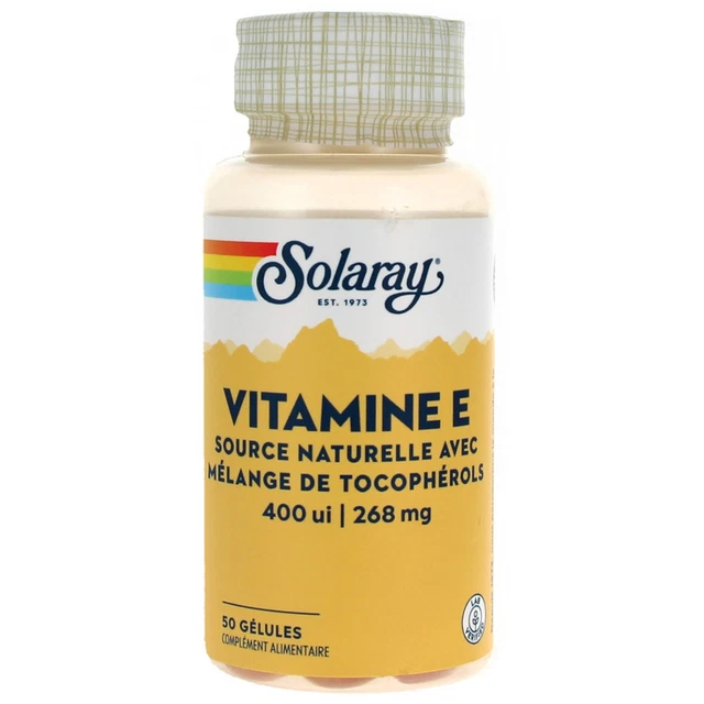 SOLARAY VITAMIN E 400 I.U 50 Capsules £25.09 - PicClick UK