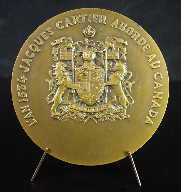 MEDAL JACQUES CARTIER Navigator/Explorer/Discovery Of Canada Saint-Malo ...