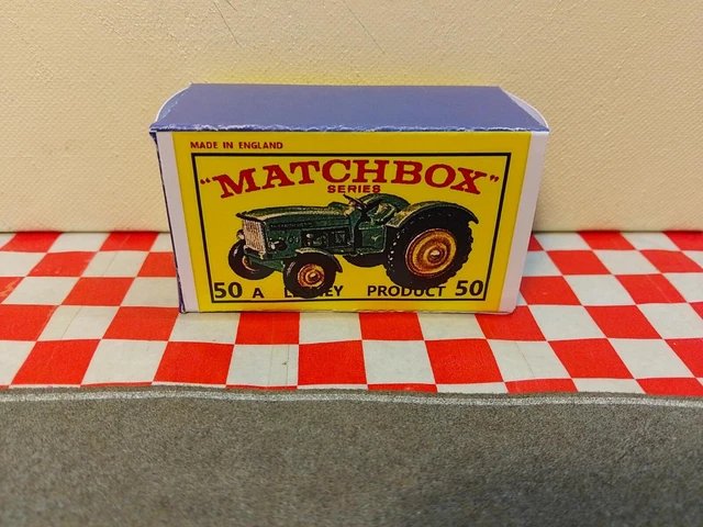 MATCHBOX LESNEY NO50 Tractor EMPTY REPRO box Only NO CAR $7.50 ...