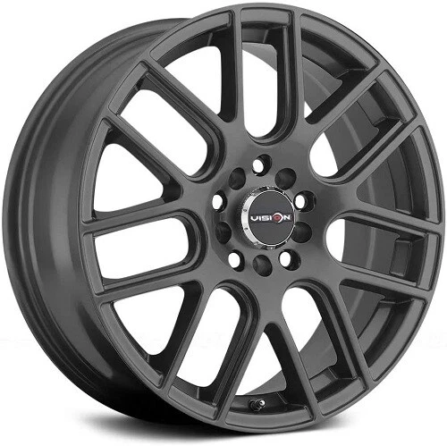 15X6.5 VISION 426H Cross Gunmetal Wheels 5x100/5x4.5 (38mm) Set of 4 ...