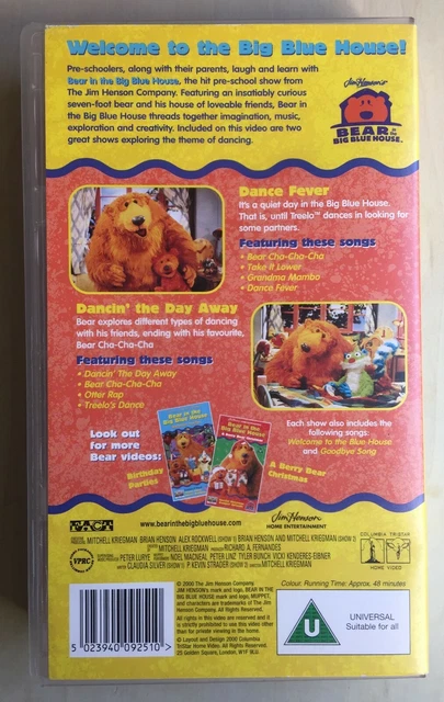 BEAR IN THE Big Blue House - Dance Fever - Jim Henson - Video Vhs EUR ...