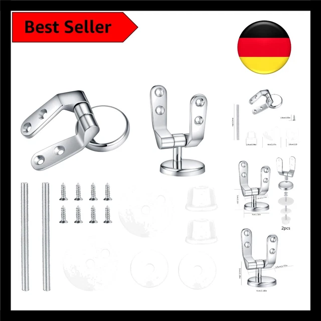 WC SITZ SCHARNIERE, Toilettendeckel Scharnier Edelstahl, Klodeckel Befestigung, EUR 10,29 ...