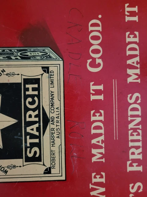 AUSTRALIAN SILVER STAR Starch Cardboard Hanging Sign By Robert Harper ...