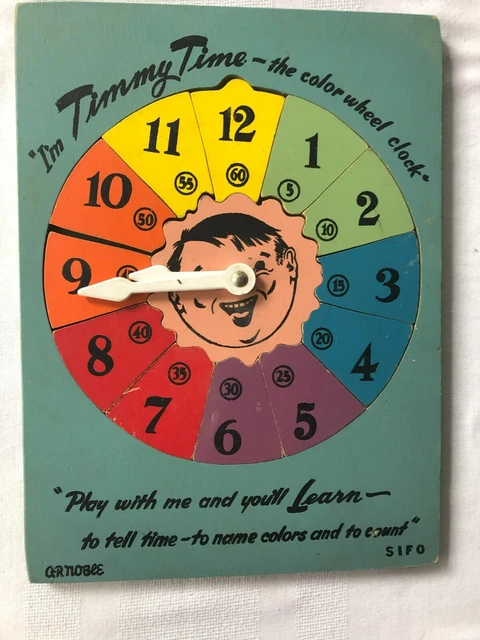VINTAGE SIFO TOYS Timmy Time -The Color Wheel Clock -Wooden Puzzle ...