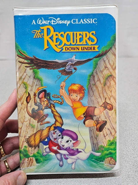 THE RESCUERS DOWN Under VHS Walt Disney Black Diamond Classic ClamShell ...