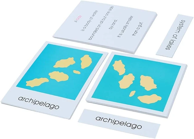 MONTESSORI LAND AND Water Form Cards(Cards Only) Montessori Materials ...