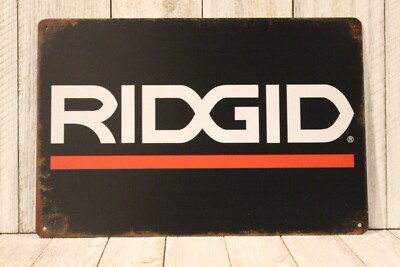RIDGID POWER TOOLS Tin Poster Sign Vintage Look Garage Hardware Store ...