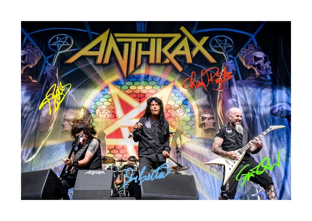 ANTHRAX A4 REPRODUCTION autograph photograph picture poster choice of ...