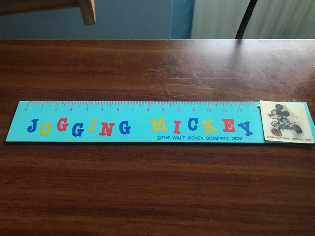 VINTAGE 3D JOGGING Mickey Plastic Disney Ruler 🐭 £4.87 - PicClick UK