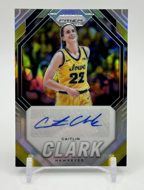 2024 PANINI CAITLIN Clark Collection Silver Prizm Auto Hawkeyes #CC ...