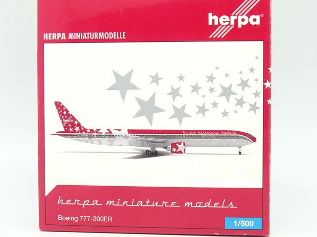 HERPA AEREO AIRLINES 1/500 - Boeing 777 300ER Herpa Miniatura Modelli EUR 58,82 - PicClick IT