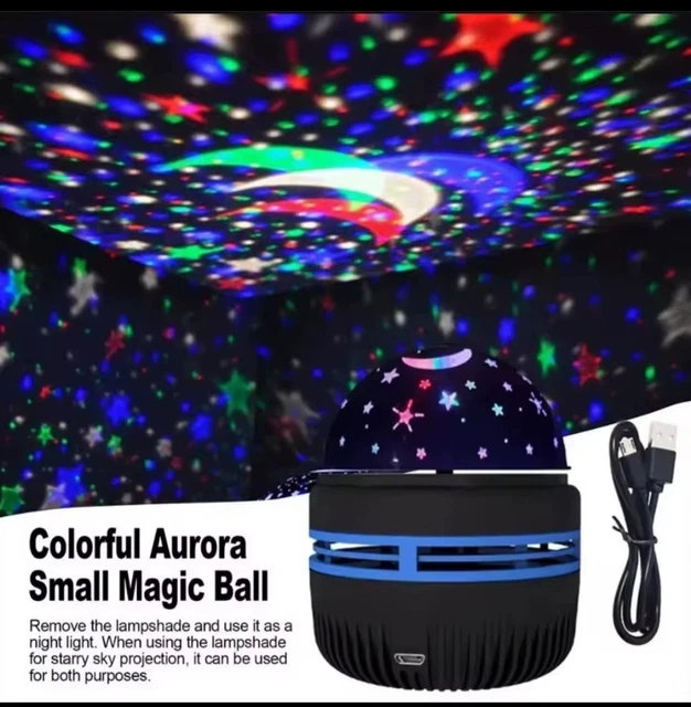 LED NORTHERN LIGHTS Projector Aurora Borealis Lamp USB Remote Bedroom ...