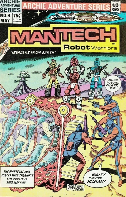 MANTECH ROBOT WARRIORS #4 Comic 1985 - Archie Comics - Science Fiction ...