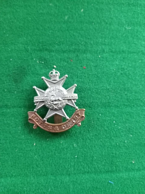 WW1 CAP BADGES,NOTTS & DERBY REGT.SHERWOOD FORESTERS.BI-METAL,BRASS ...