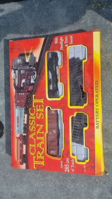 CLASSIC TRAIN SET Toy Train Set Kids Train Set Battery Operated Light ...