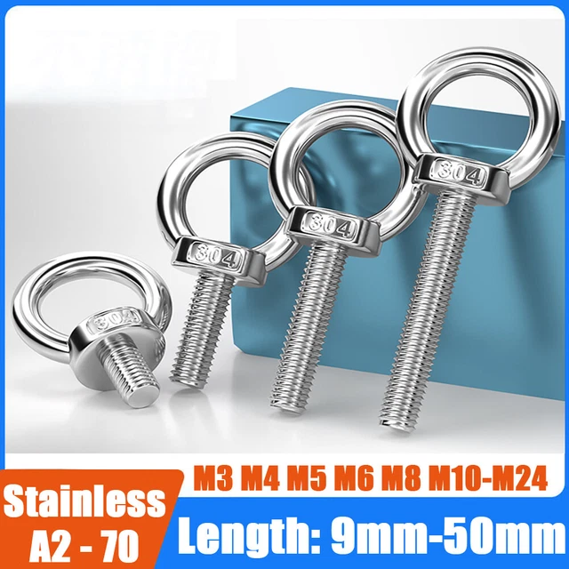 A2 STAINLESS STEEL Lifting Eye Nuts / Bolts M3 M4 M5 M6 M8 M10 -m24 Female, Bolt EUR 2,10 ...