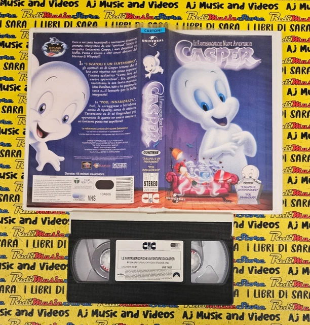 VHS FILM*** LE FANTASMAGORICHE NUOVE AVVENTURE DI CASPER 1997 UNIVERSAL ...