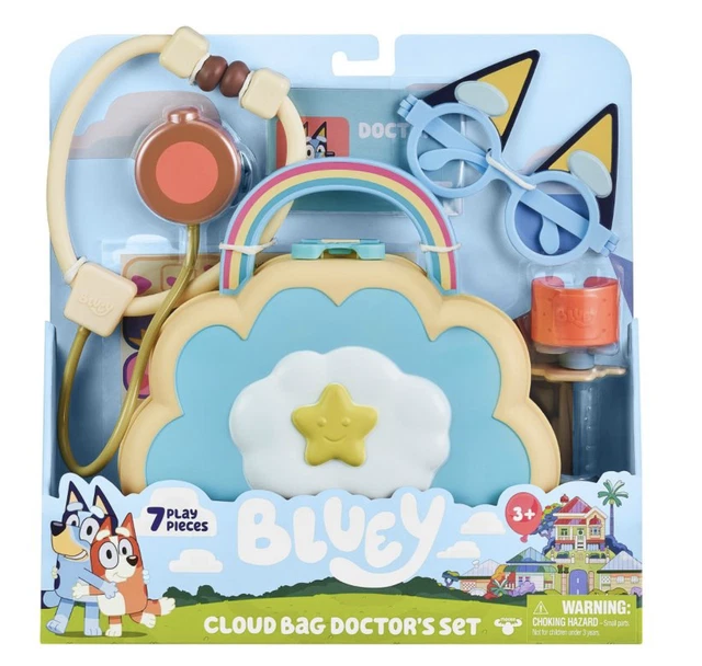 BLUEY CLOUD BAG Doctor's Set Toy New With Box £38.72 - PicClick UK