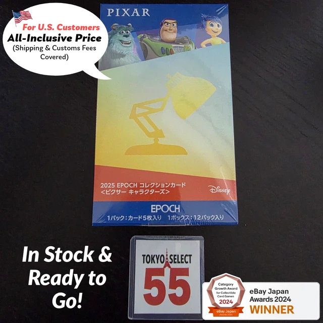 2025 EPOCH COLLECTION Cards PIXAR Characters Box Japanese Shrink In ...