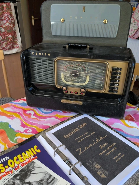 ZENITH MODEL Trans-Oceanic model h500 chassis 5h40 Portable Radio with ...