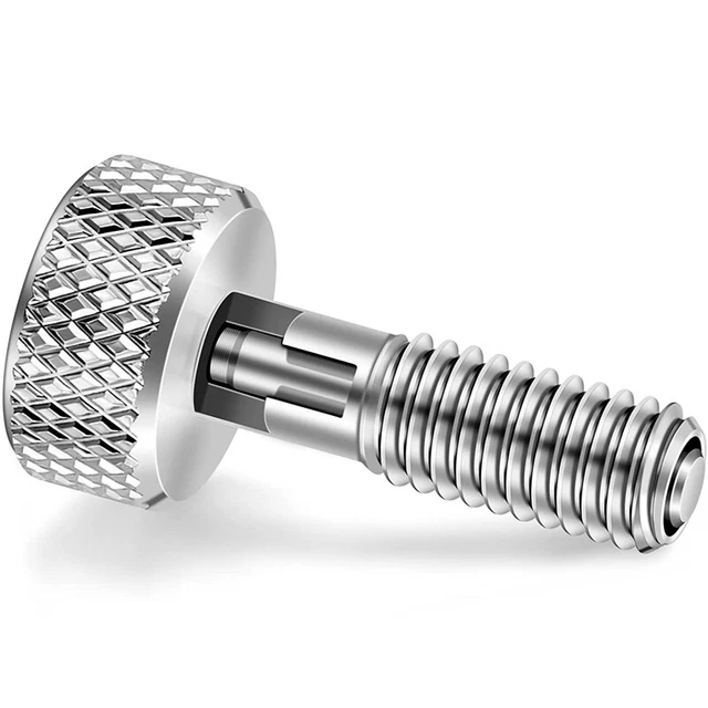 HAND RETRACTABLE SPRING Plunger with Knurled Handle Stainless Steel ...
