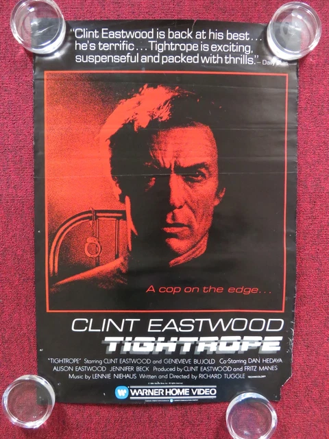 TIGHTROPE VHS VIDEO Poster Clint Eastwood Genevieve Bujold 1984 £13.16 ...
