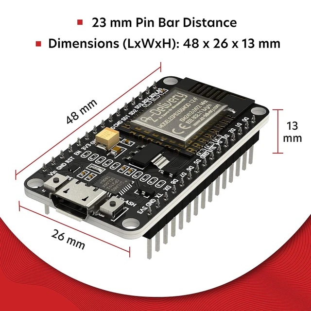 Scheda Di Sviluppo Nodemcu V2 Wifi Amica Esp8266 Esp 12f I2c Cp2102 3 3