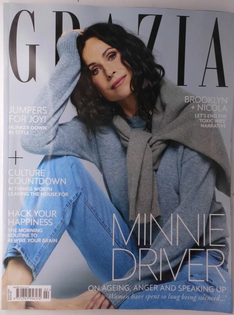GRAZIA MAGAZINE 12TH Jan 2026 Minnie Driver, Brooklyn & Nicola, Jumpers ...
