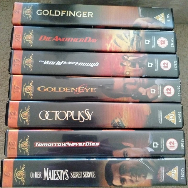 7 X JAMES Bond 007 VHS Collection Octopussy Goldfinger Etc £7.00 - PicClick UK