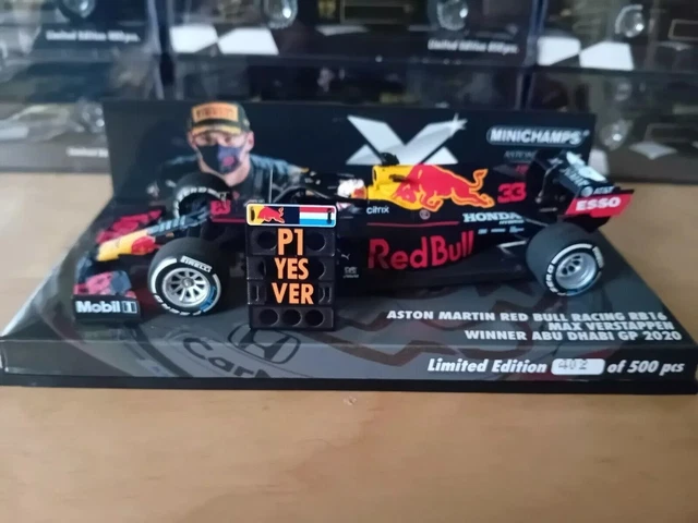 MINICHAMPS 1:43 RED Bull RB16 Max Verstappen - 2020 Abu Dhabi Grand Prix 500 pièces EUR 253,61 ...