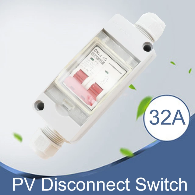 SOLAR PV DISCONNECT Switch Outdoor 32A DC 500V Circuit Breaker w ...