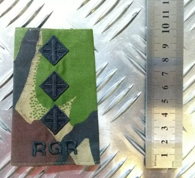 WOODLAND DPM CAMO RGR Royal Gurkha Rifles Rank Slides Genuine British ...