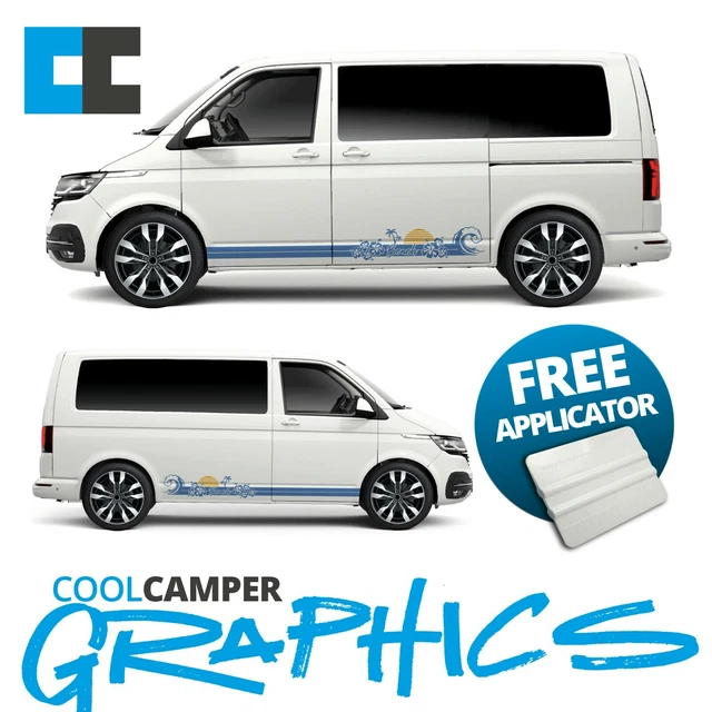 VOLKSWAGEN VW TRANSPORTER T4 T5 T6 Camper Van Mountain Stripe Graphics ...