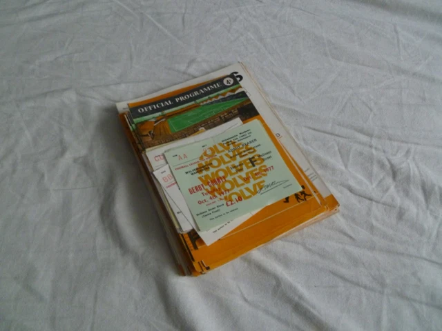 MY PRIVATE COLLECTION of 1960 's Wolverhampton W football programmes ...