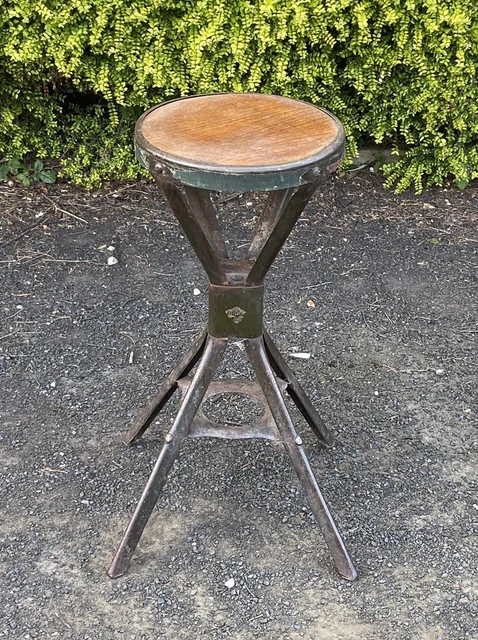 VINTAGE INDUSTRIAL EVERTAUT Factory Machinist Engineers Stool Original ...