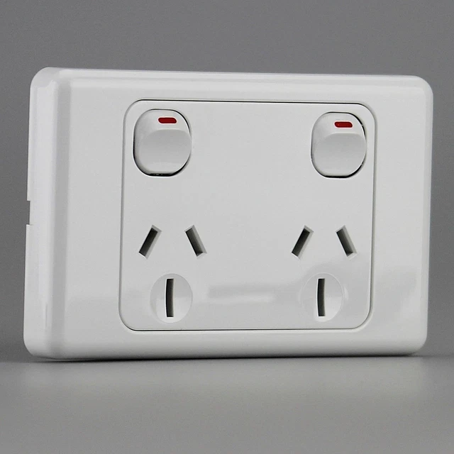 DOUBLE 15A 15 amp Power Point GPO White $14.00 - PicClick AU