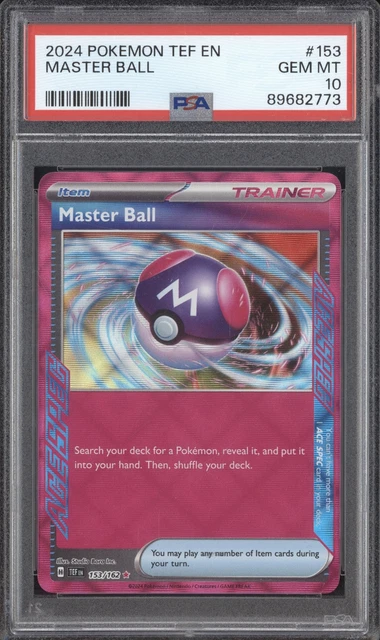 MASTER BALL 2024 Pokemon Temporal Forces 153/162 Ace Spec PSA 10 EUR 56 ...