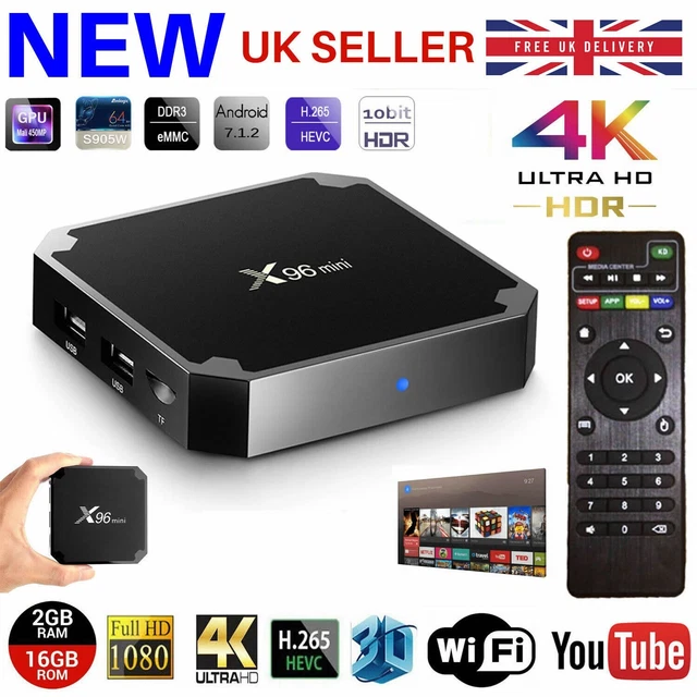X96 MINI ANDROID 11 TV Box 2GB+16GB 4K Ultra HD Media Player WIFI HDMI 2022 UK £37.00 - PicClick UK