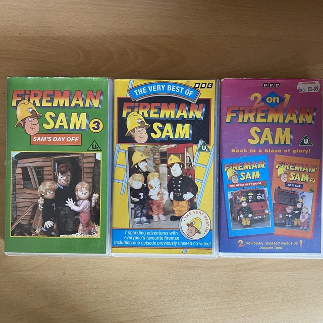 3 X BUNDLE The Very Best of Fireman Sam VHS BBC 1992 Small Box Retail ...