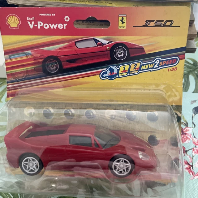 POWERED BY SHELL V-Power Hot Wheels Mattel Red Ferrari F50 1:38 Scale ...