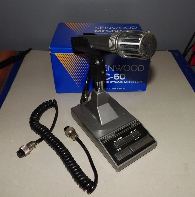 KENWOOD MC-60 CARDIOID Dynamic Desktop Ham Radio Microphone w/Box £7.49 ...