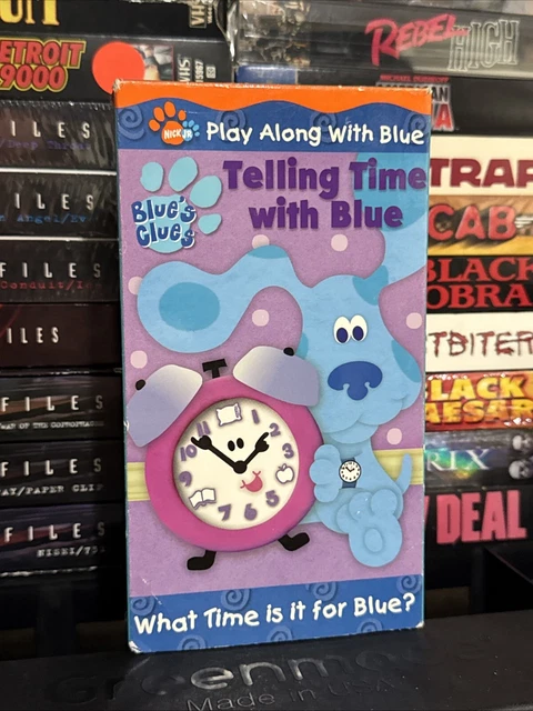 BLUES CLUES TELLING Time With Blue VHS 2002 Play Along With Blue What ...