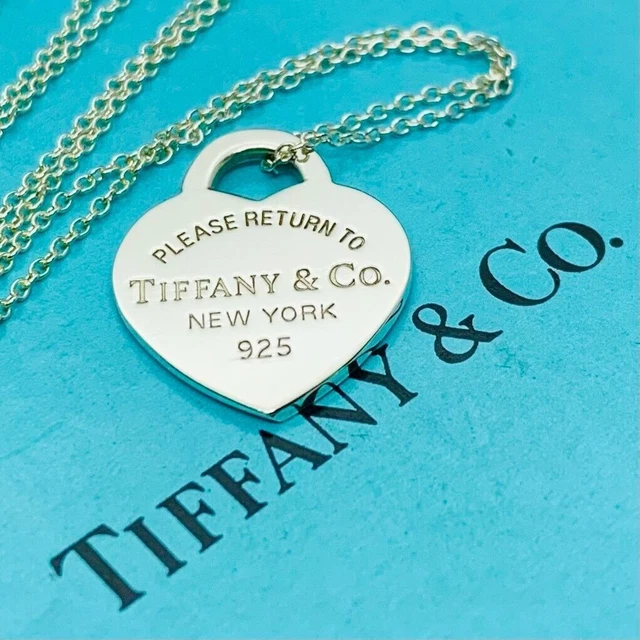 TIFFANY & CO Return to Tiffany Heart Tag Collier chaîne argent EUR 175 ...