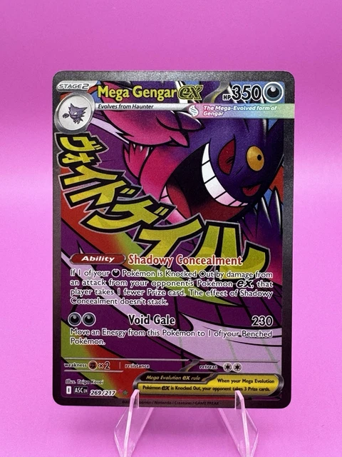 POKÉMON TCG MEGA Gengar EX 269/217 Ascended Heroes Full Art Mega Attack ...