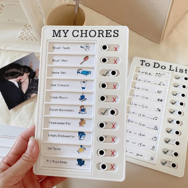 CHECKLIST DAILY TO Do List Chart Planner Board Chore Task Checking ...