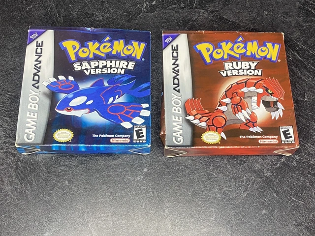 POKÉMON RUBY & Sapphire Version Game Boy Advance Authentic Boxes BOX ...