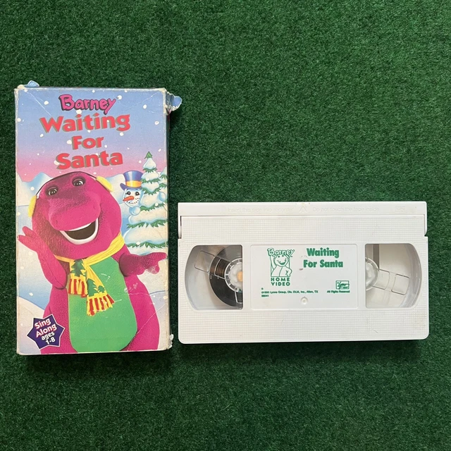 BARNEY WAITING FOR Santa - Sing Along (VHS, 1992) Vintage Barney Home ...