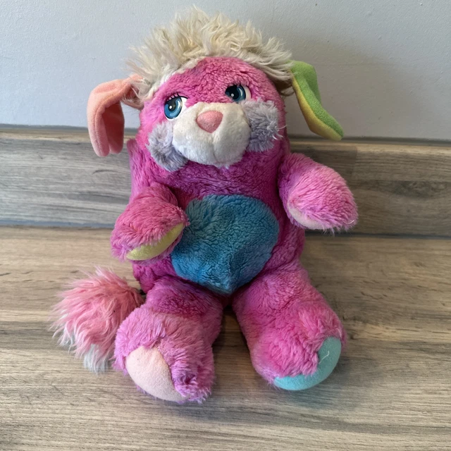 VINTAGE MATTEL 1980'S Popples Prize Popple Soft Plush Toy Pink Blue 11 ...
