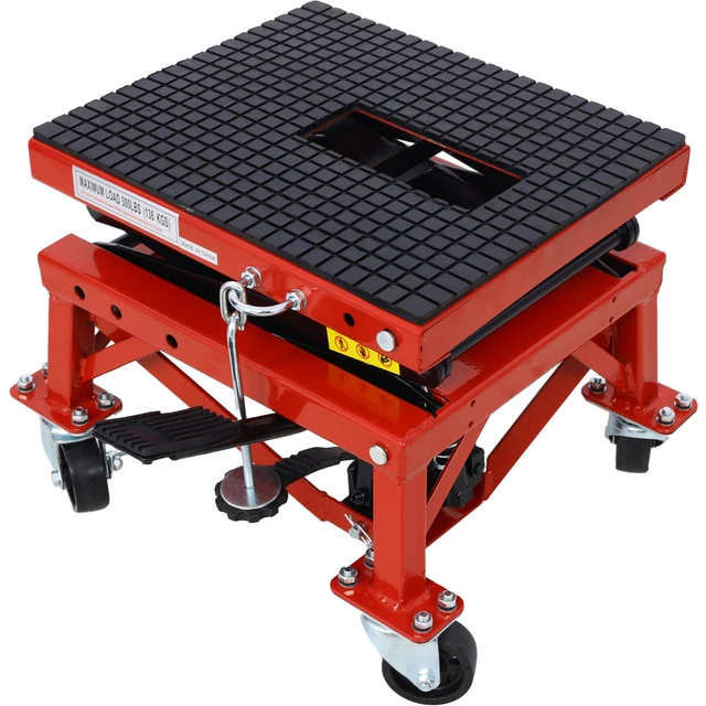 300 LBS HYDRAULIC Motorcycle Scissor Jack Lift Foot Step Wheels for ...