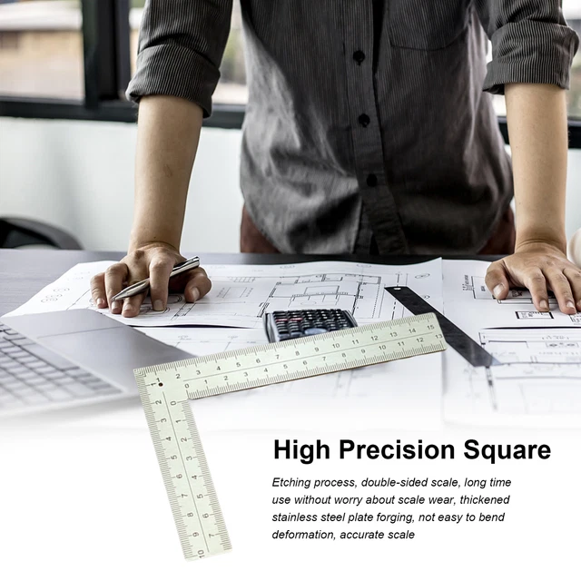 RIGHT ANGLE RULER Etching Process Measurement 90 Degree L-shaped Ruler ...